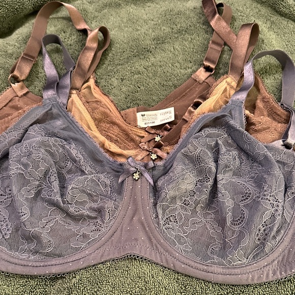 Wacoal | Intimates & Sleepwear | 3 Elegant Lace Underwire Bra Set Blue ...